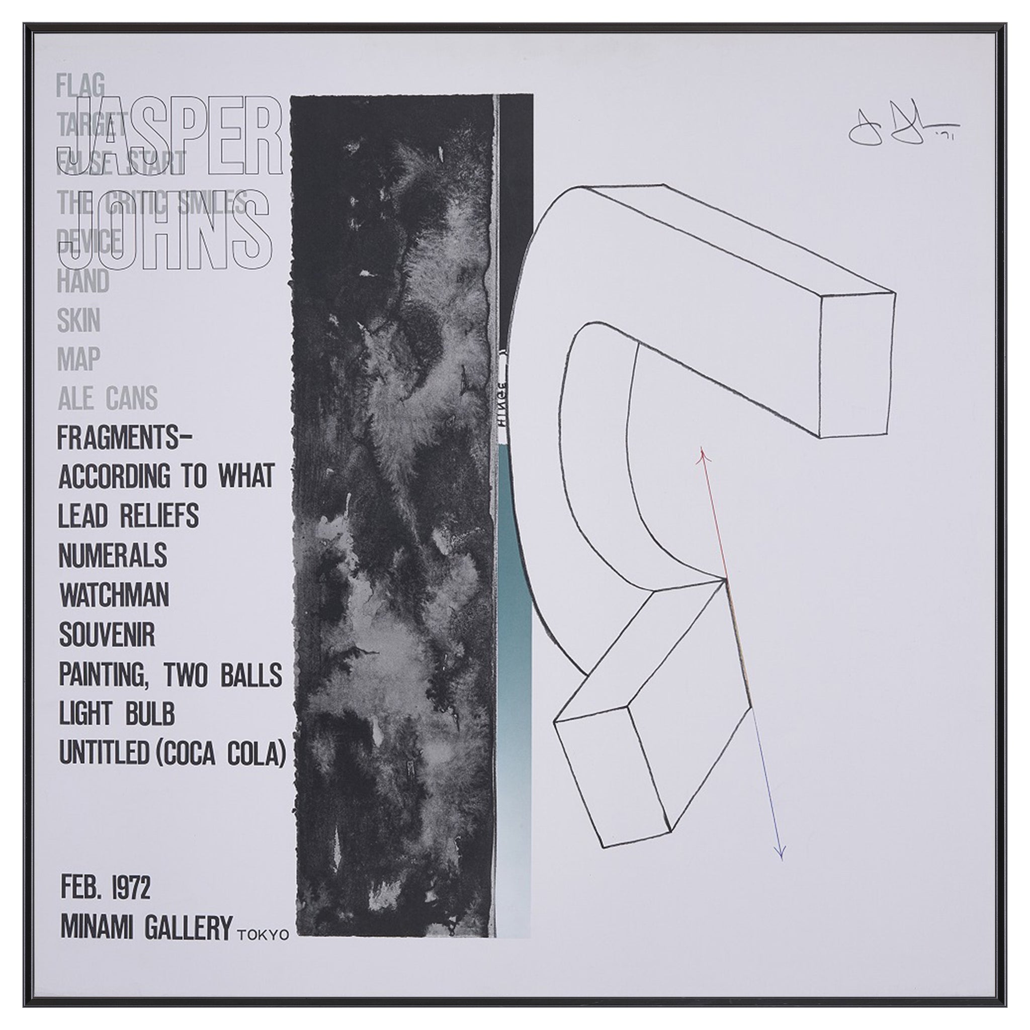 【限定10枚】JASPER JONES - MINAMI GALLERY 1972 / ジャスパー・ジョーンズ | POP ART BANANAS