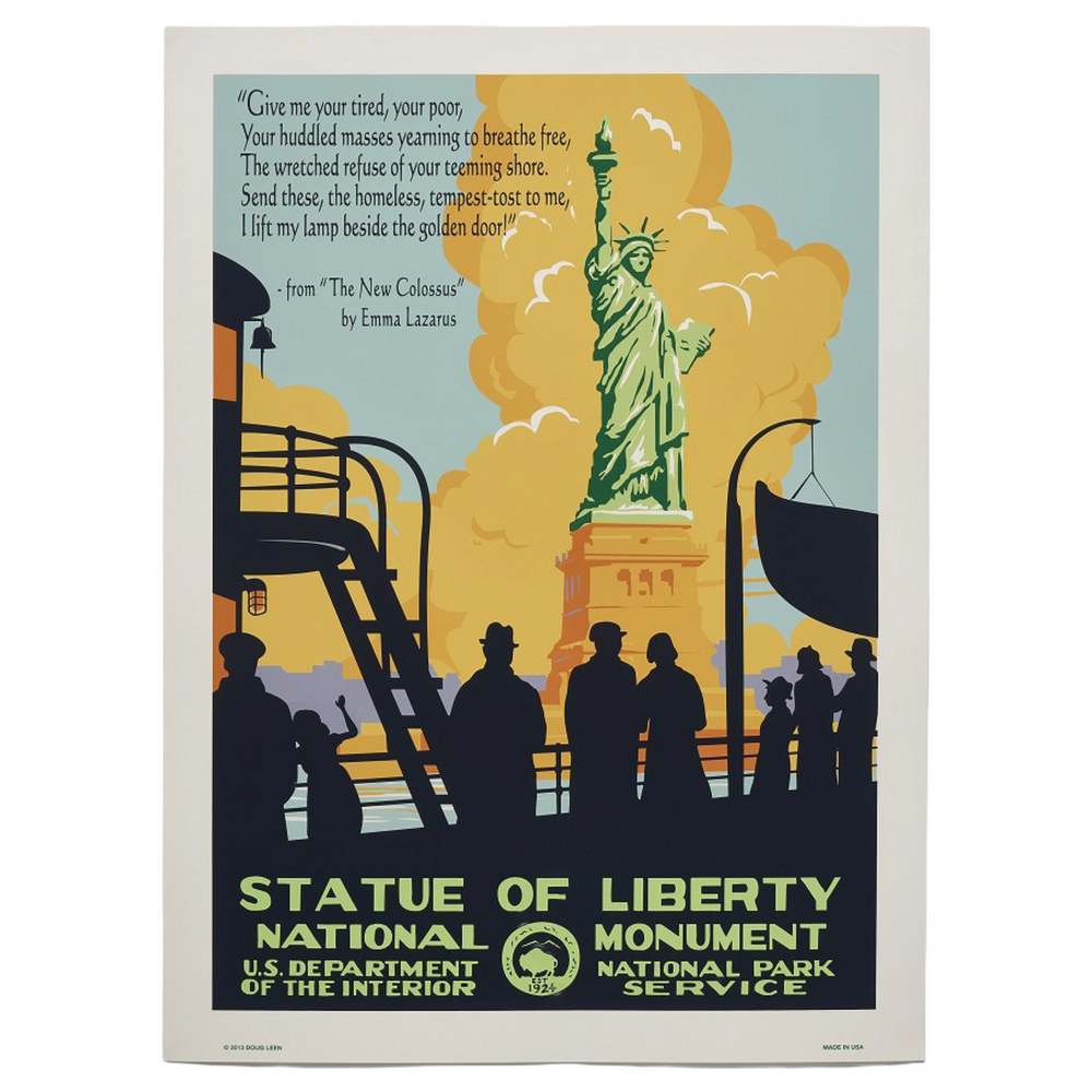 NATIONAL MONUMENT STATUE OF LIBERTY / アメリカ国立公園ポスター